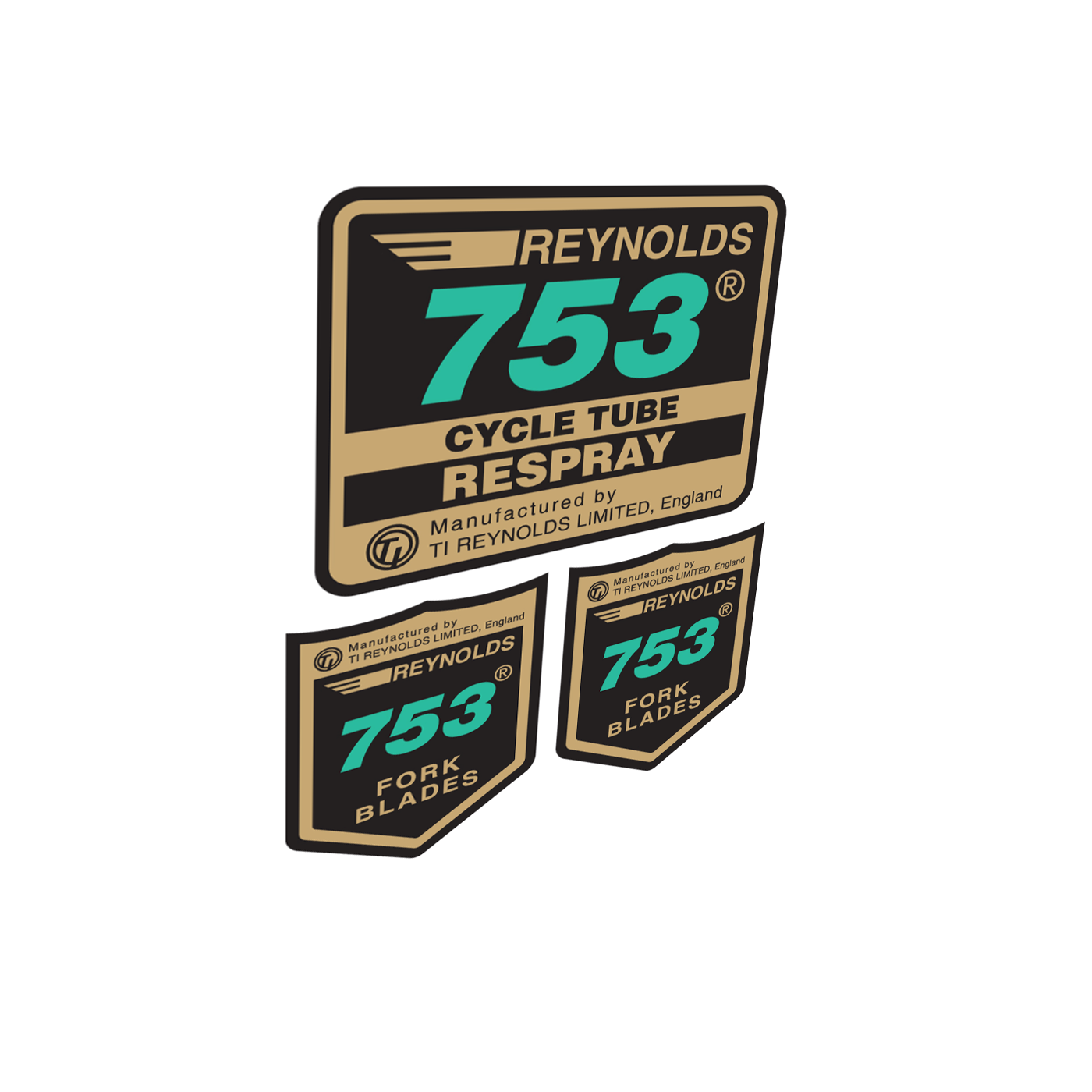 Reynolds 753 Black Frame & Fork Vinyl Decals – VeloteX